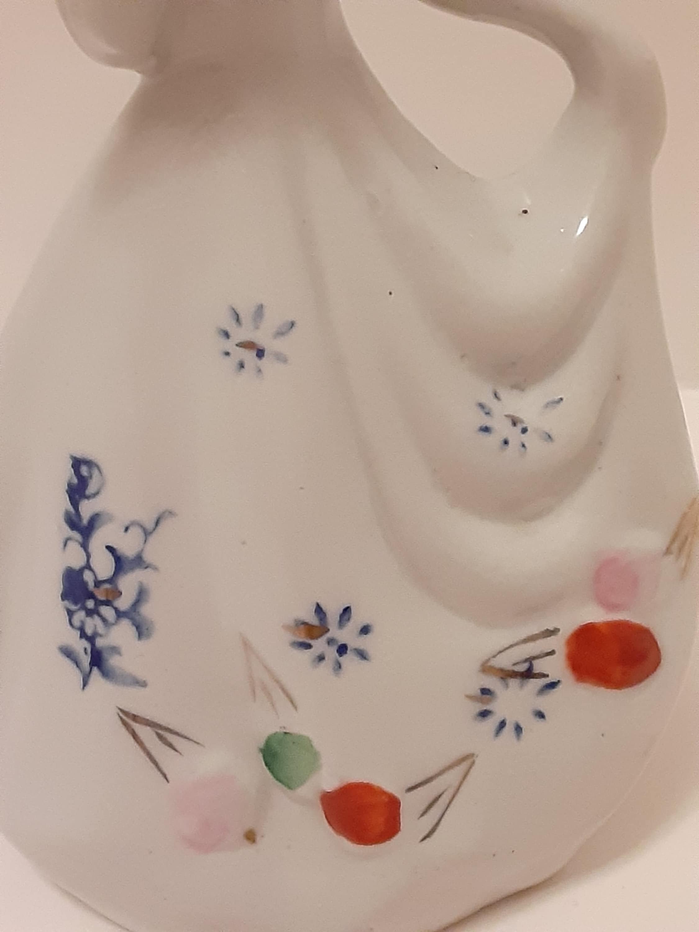 Vintage Porcelain Colonial Lady Blue Bell Holding a Fan, Vintage Dinner ...