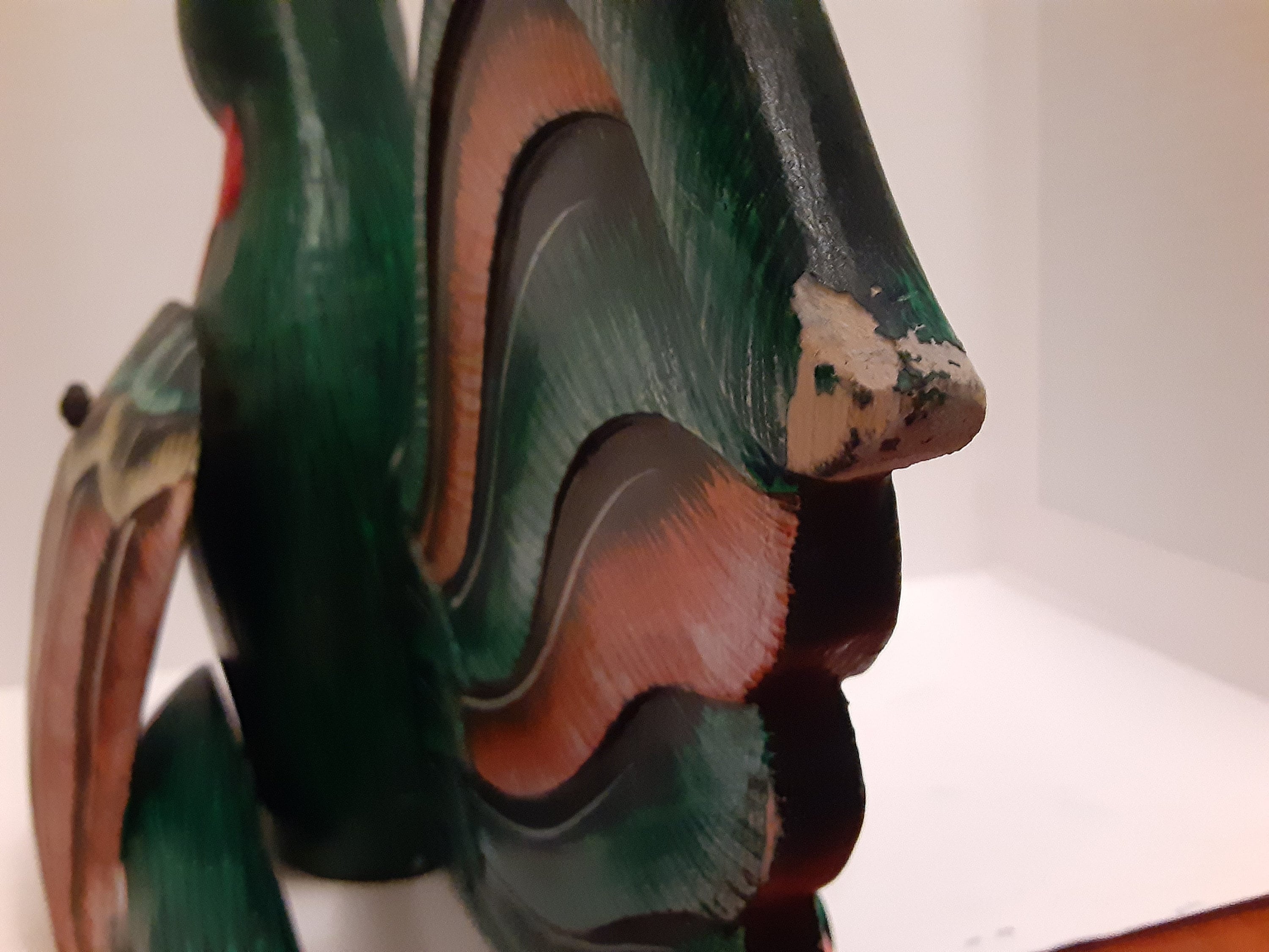 Rare Vintage Large Folk Art Wooden Rooster Shelf Sitter Hand - Etsy