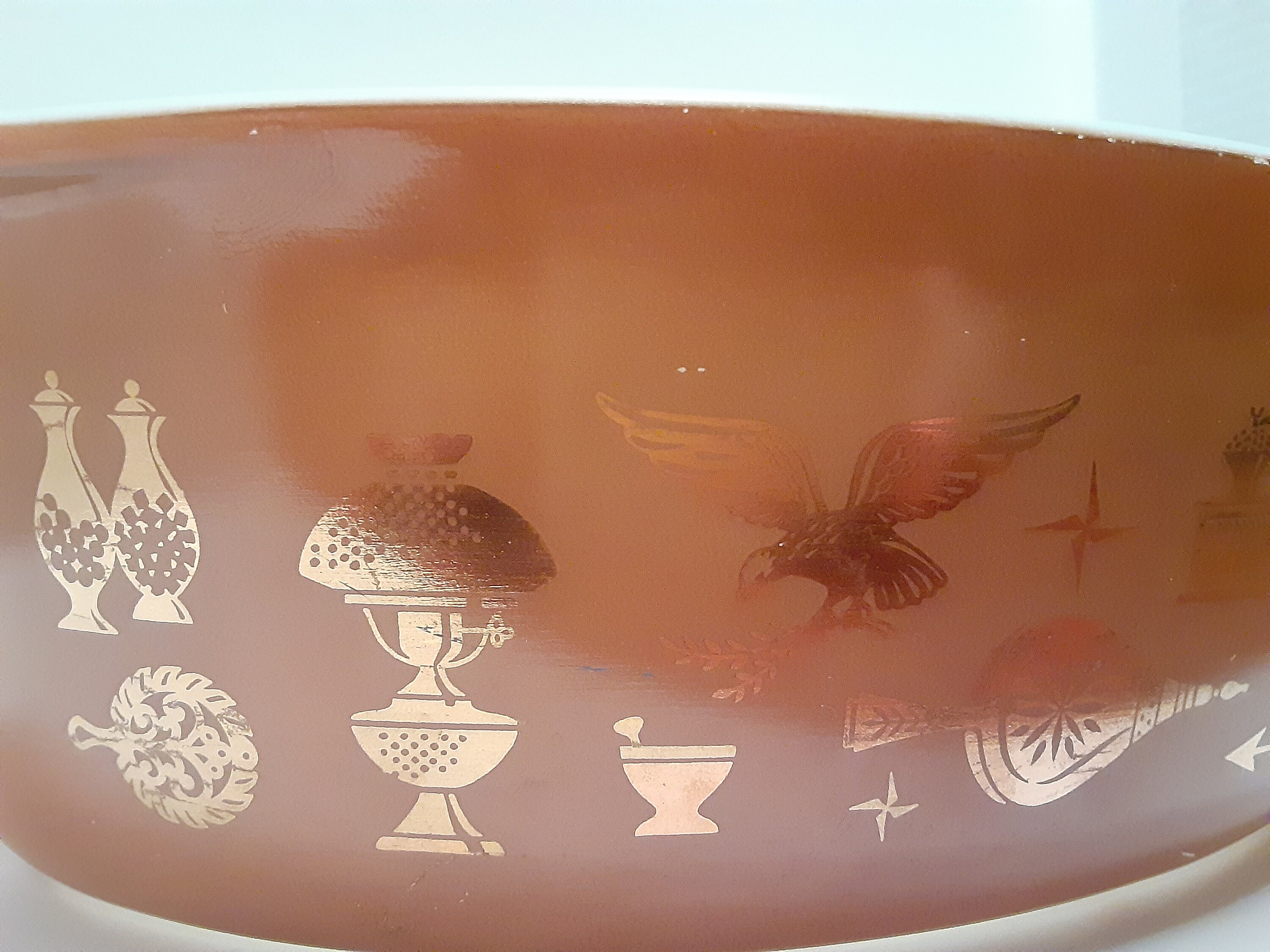 Vintage Pyrex Early American Pattern 045 Oval 2 1/2 Quart Casserole ...