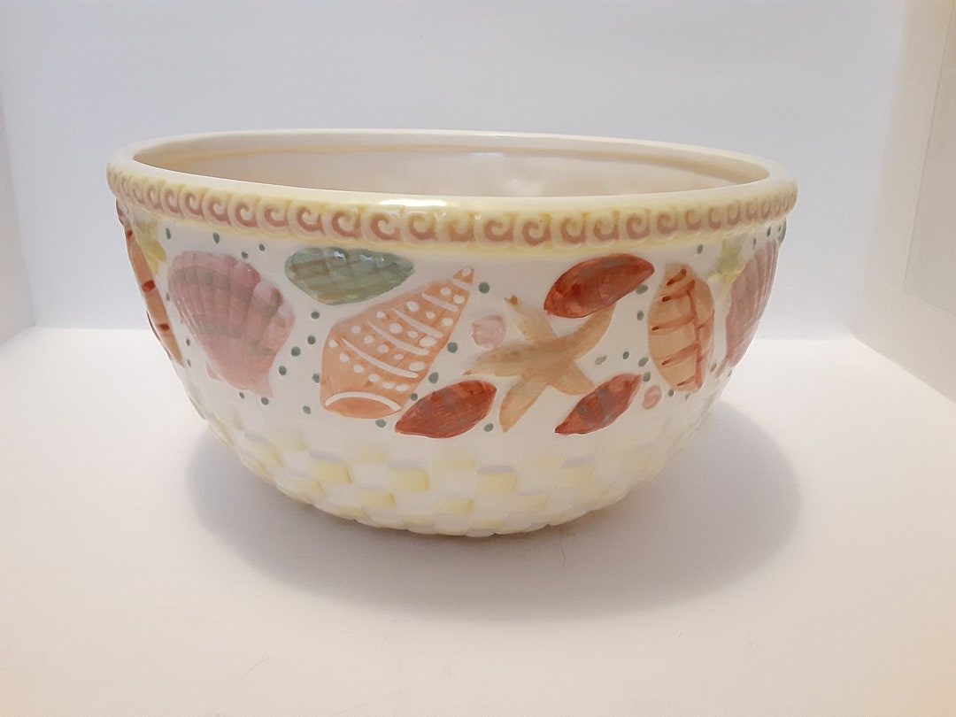 Vintage Temp-tations "summer Shells" Seashell Pattern Large Serving ...