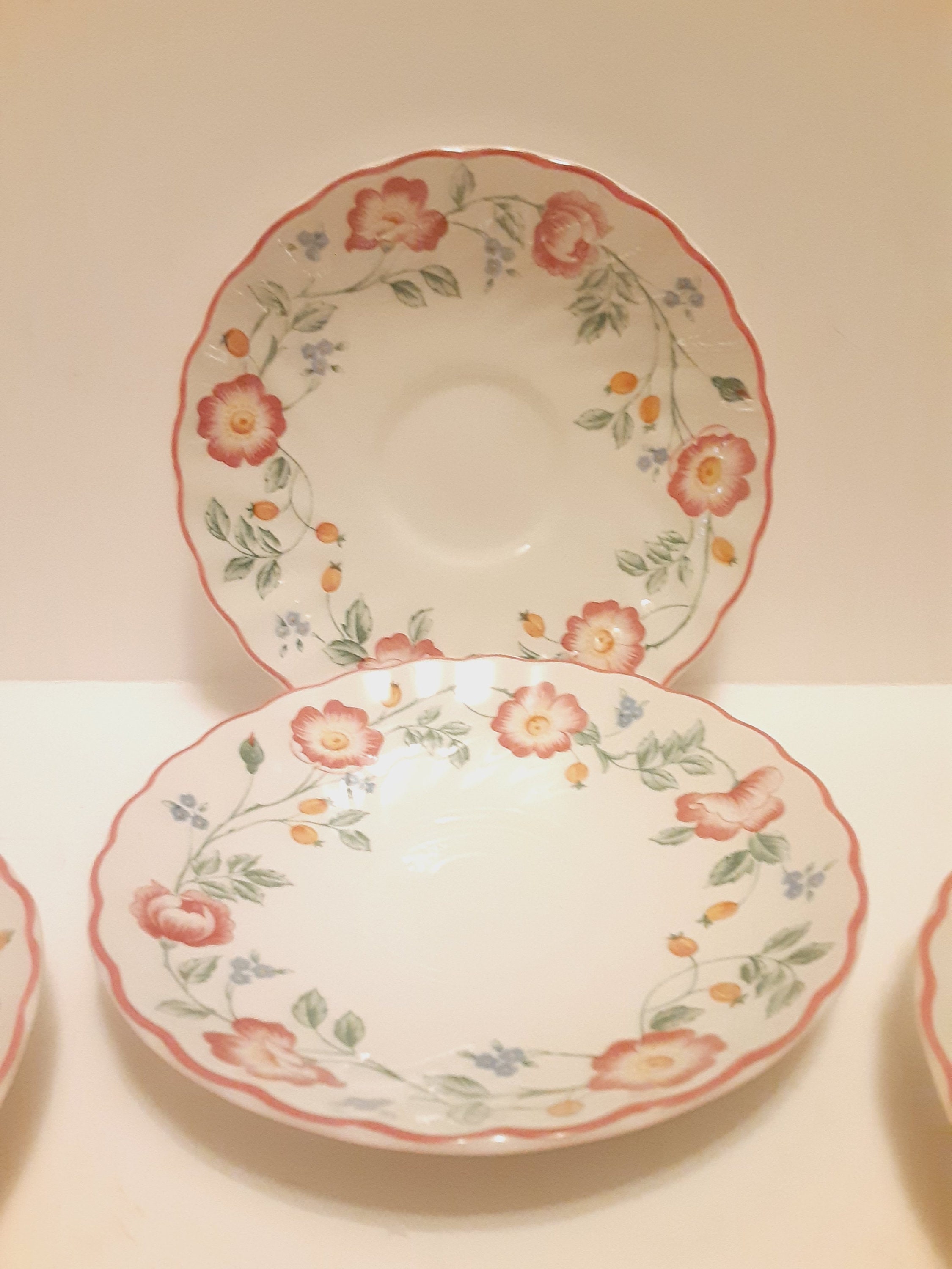 Vintage Set of 4 Churchill Fine English Tableware Briar Rose - Etsy