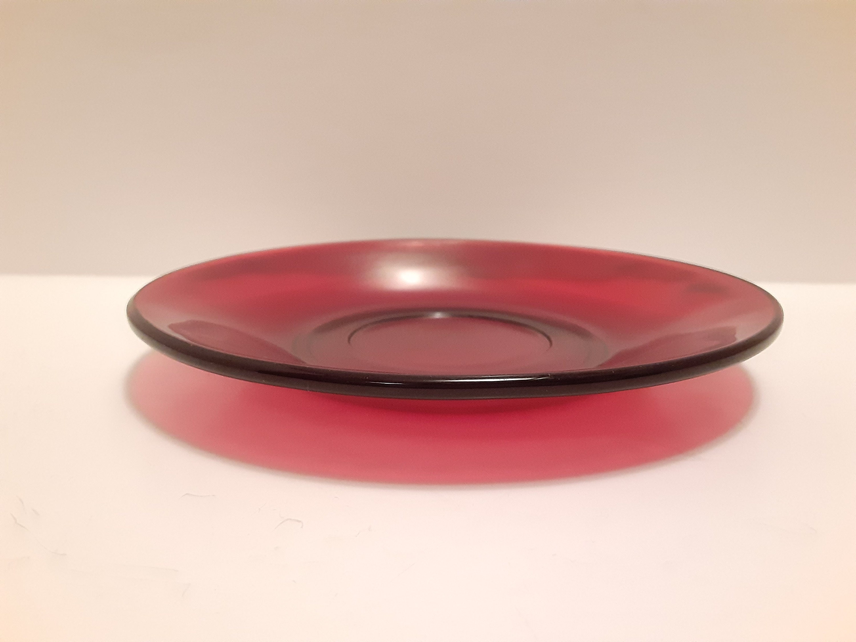 Vintage 1930s Viking New Martinsville Ruby Red Plate Set Etsy
