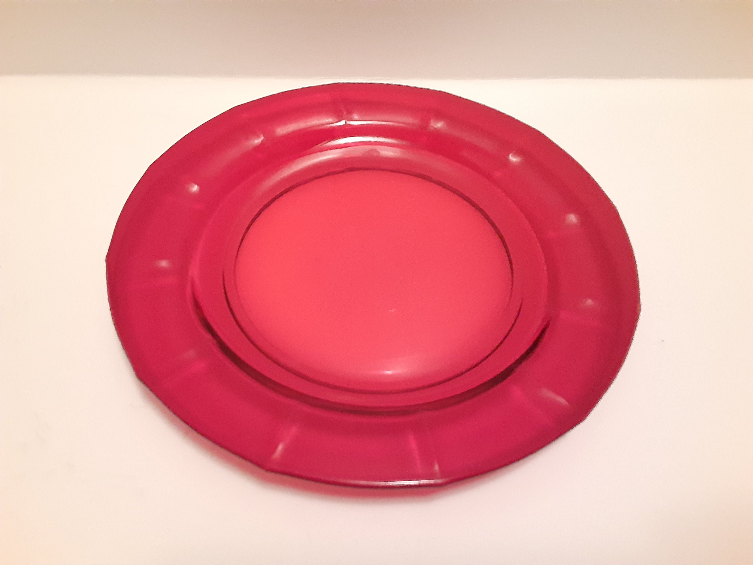 Vintage 1930s Viking New Martinsville Ruby Red Plate Set Including 2 ...