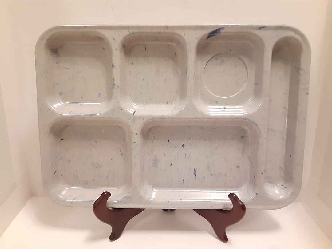 Vintage Dallas Ware Melamine Lunch Tray, Blue Confetti, Mid-century ...