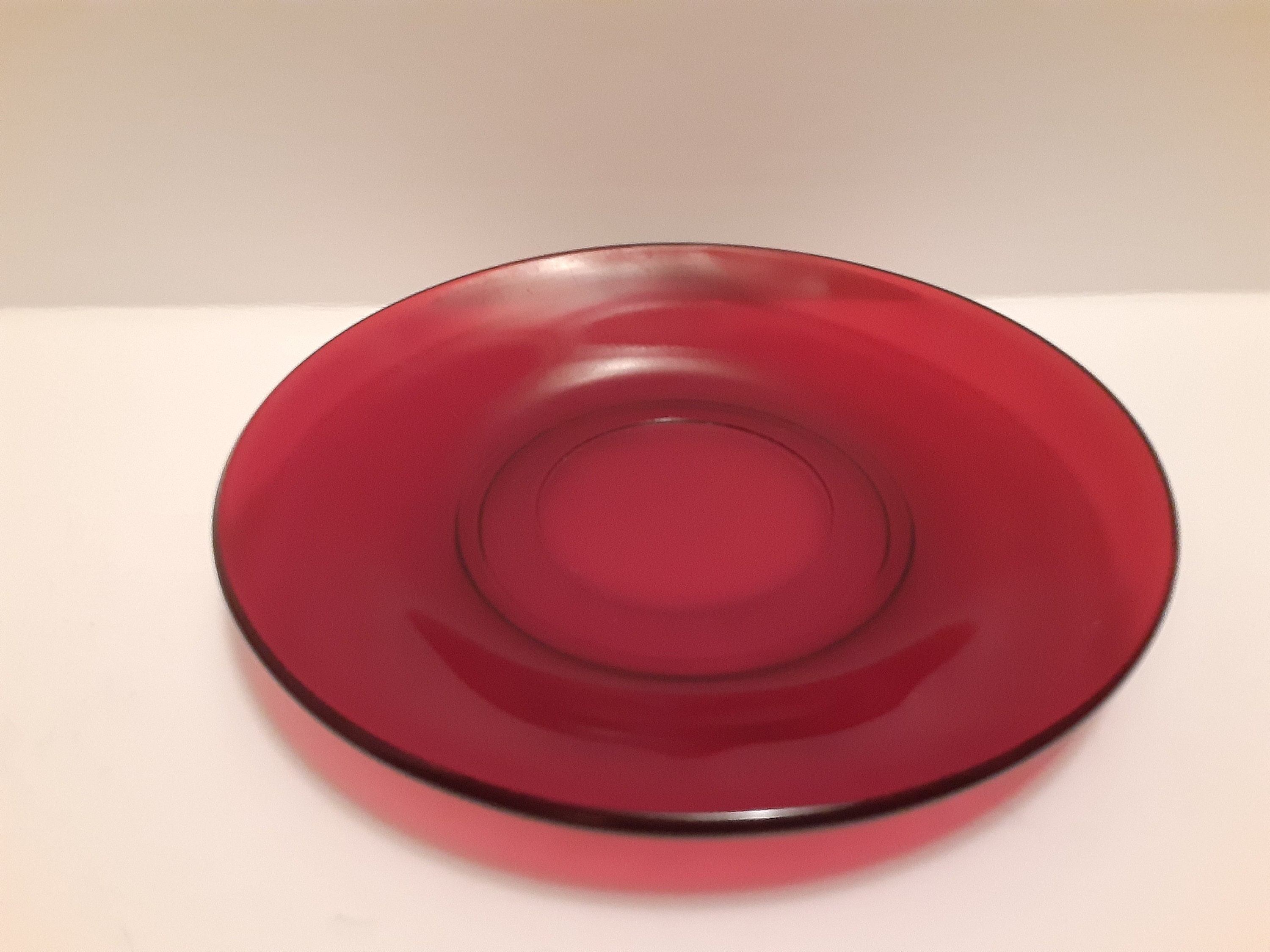 Vintage 1930s Viking New Martinsville Ruby Red Plate Set Including 2 ...