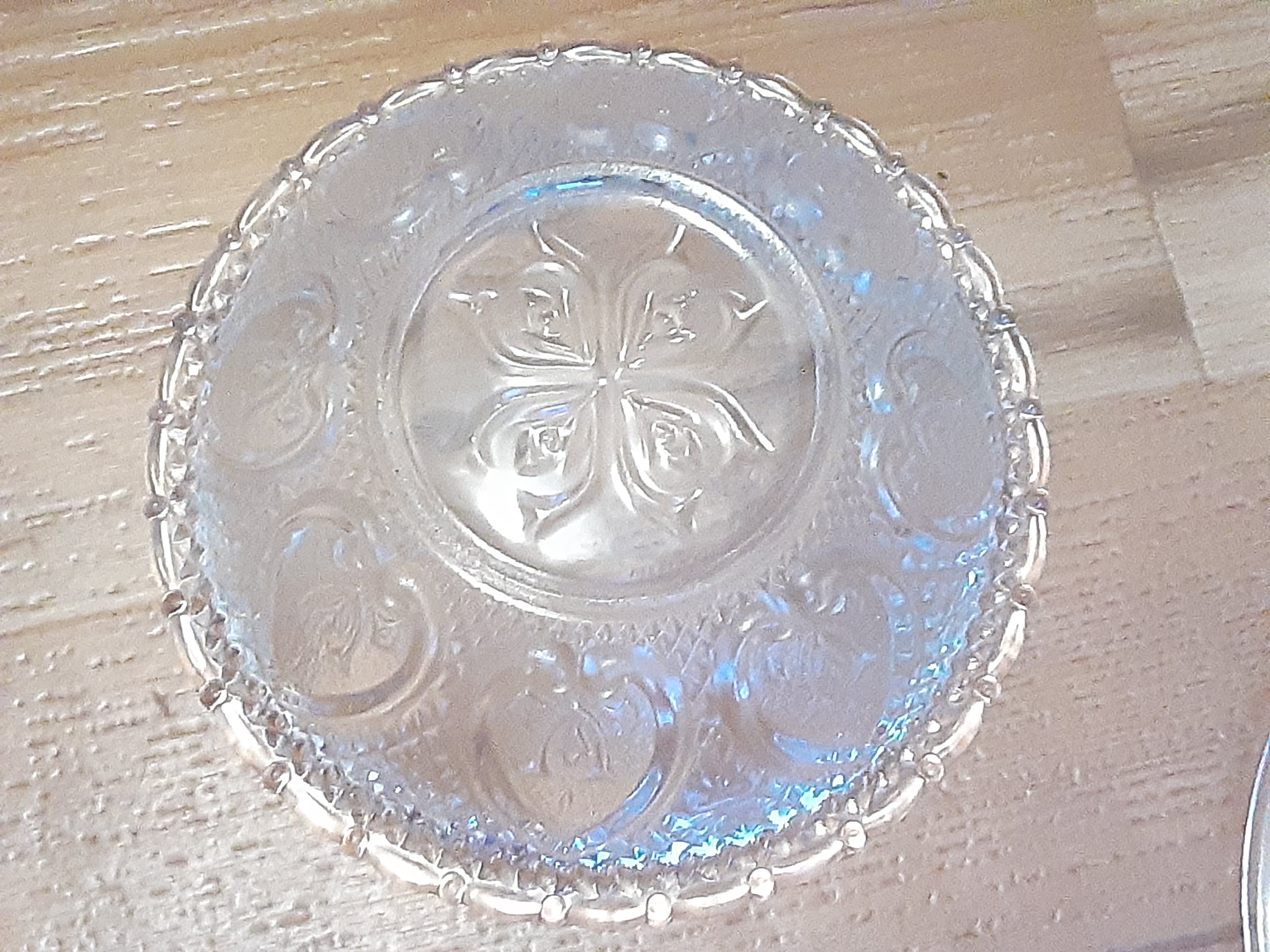 Vintage Pasari Heart Pattern Clear Glass Lidded Serving Bowl Etsy