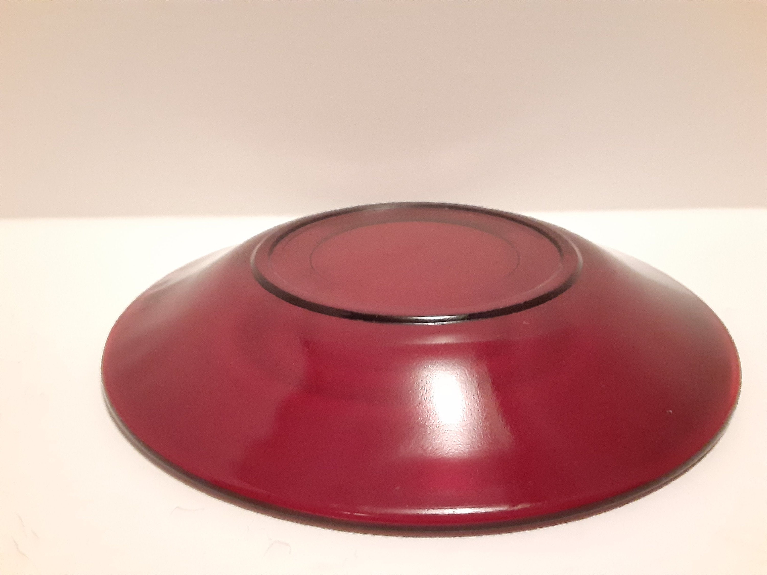 Vintage 1930s Viking New Martinsville Ruby Red Plate Set Including 2 ...