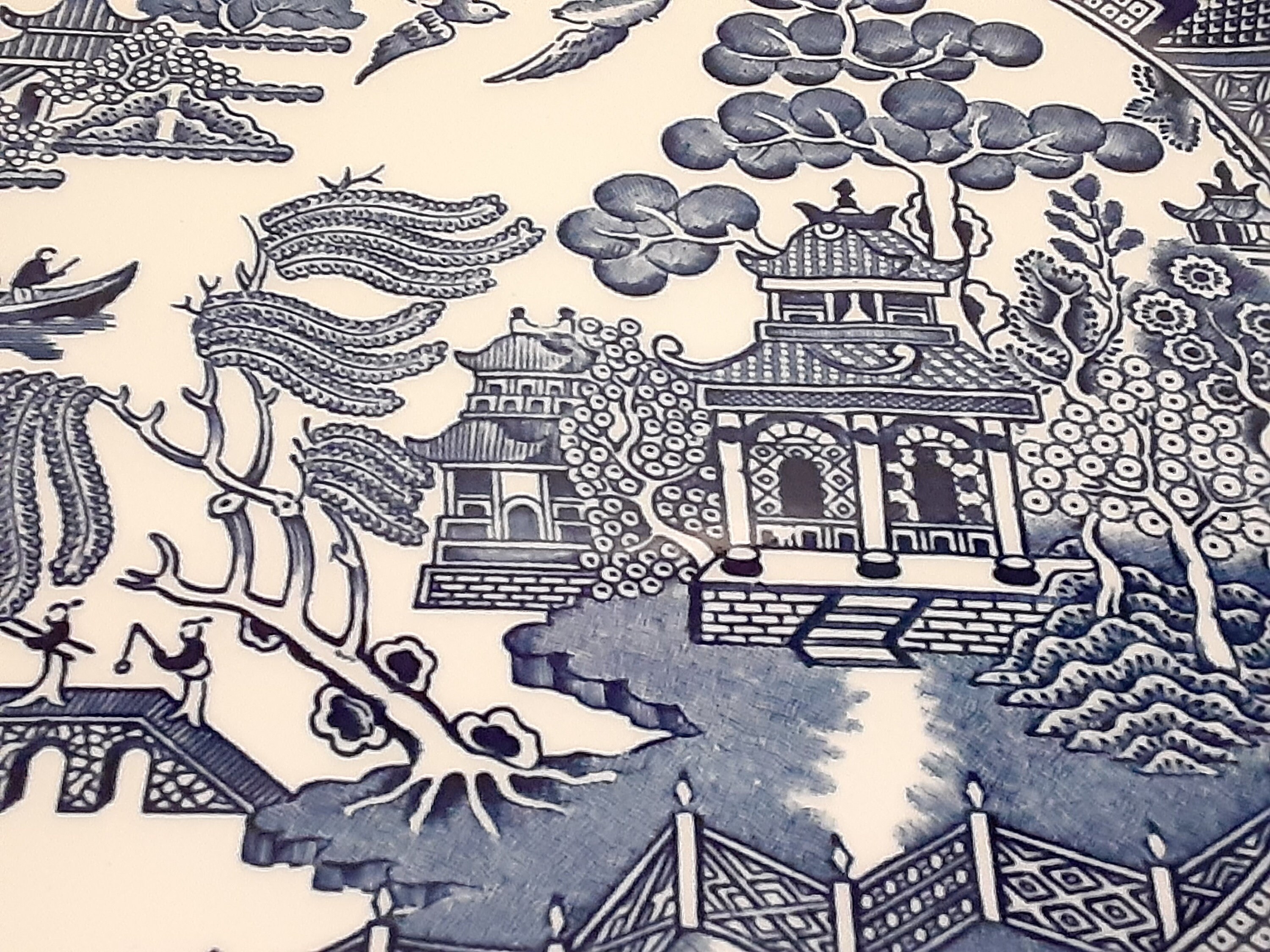 Vintage Churchill Blue Willow Pattern Dinner Plates X4 Fine - Etsy