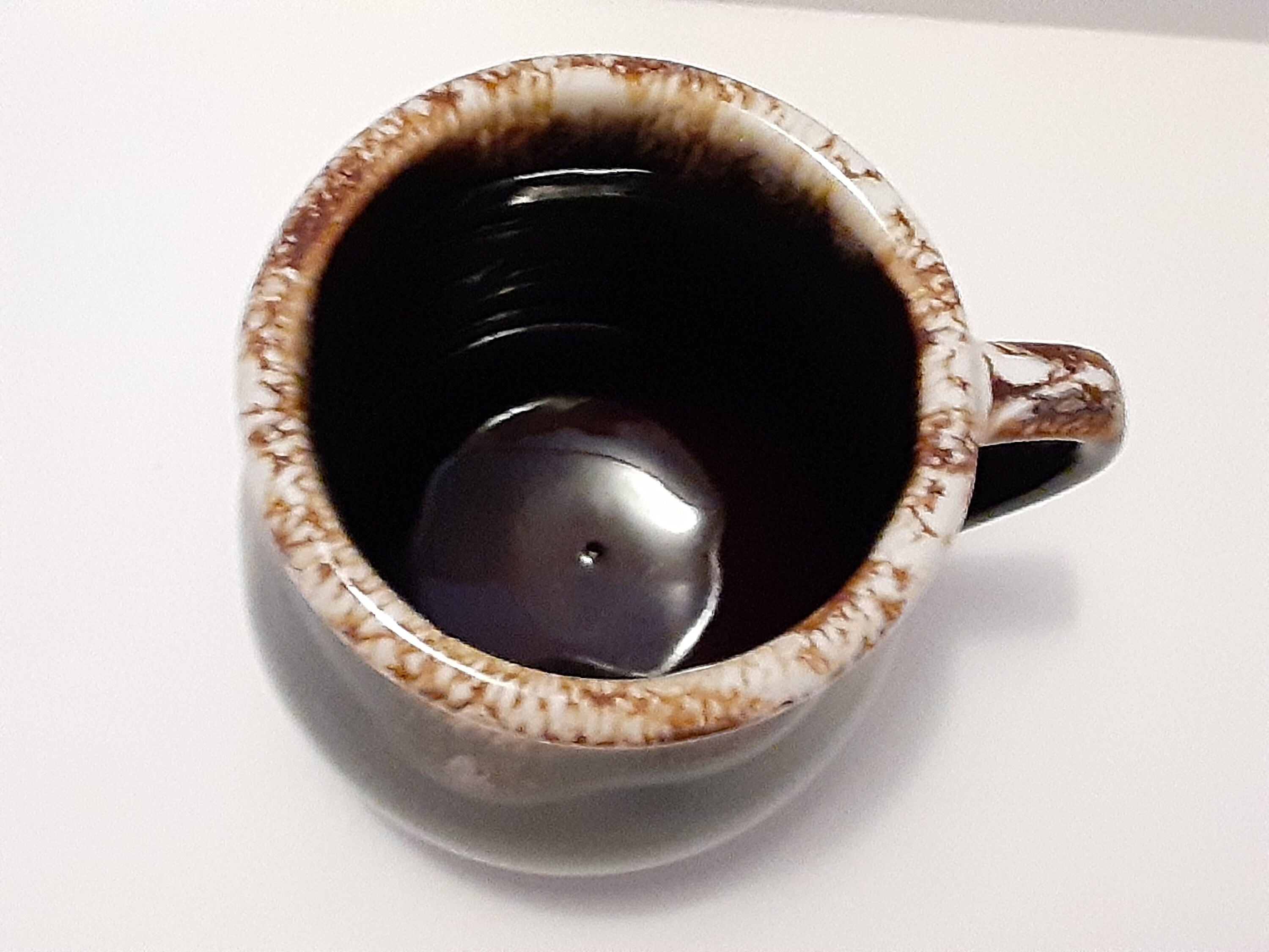 Vintage Brown Drip Cauldron Coffee Mug, Footed Coffee Mug, Brown ...