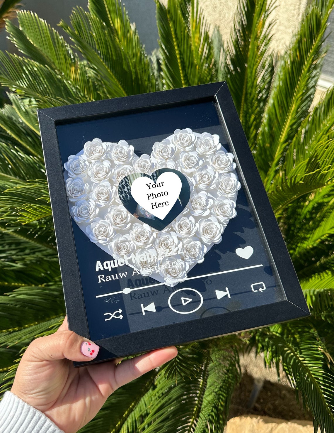 Custom Song Frame heart Shaped - Etsy