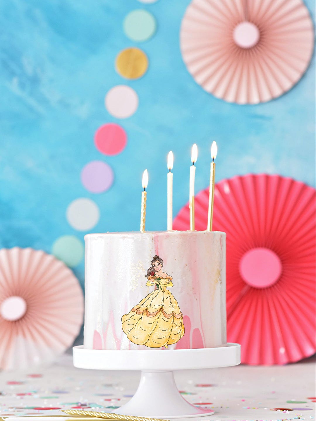 Princess Belle Pre-cut Edible Image - Disney Beauty & the Beast Icing ...
