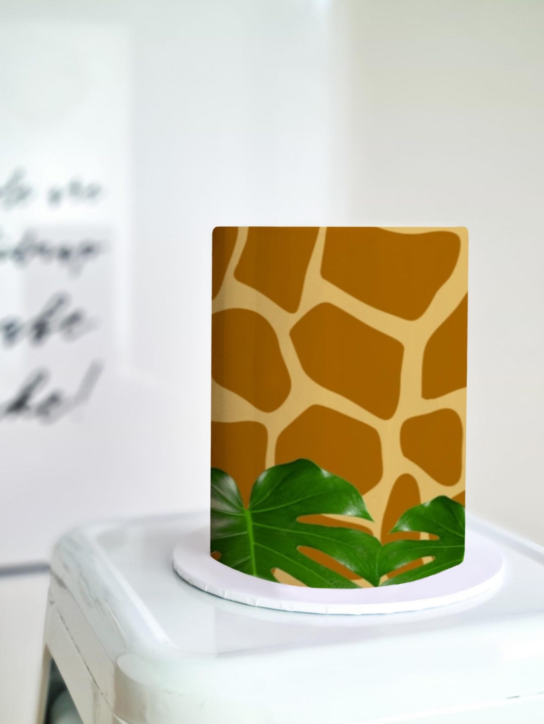 Giraffe Print Cake Wrap - A4 Edible Image - Wild Jungle Icing Sheet - Etsy
