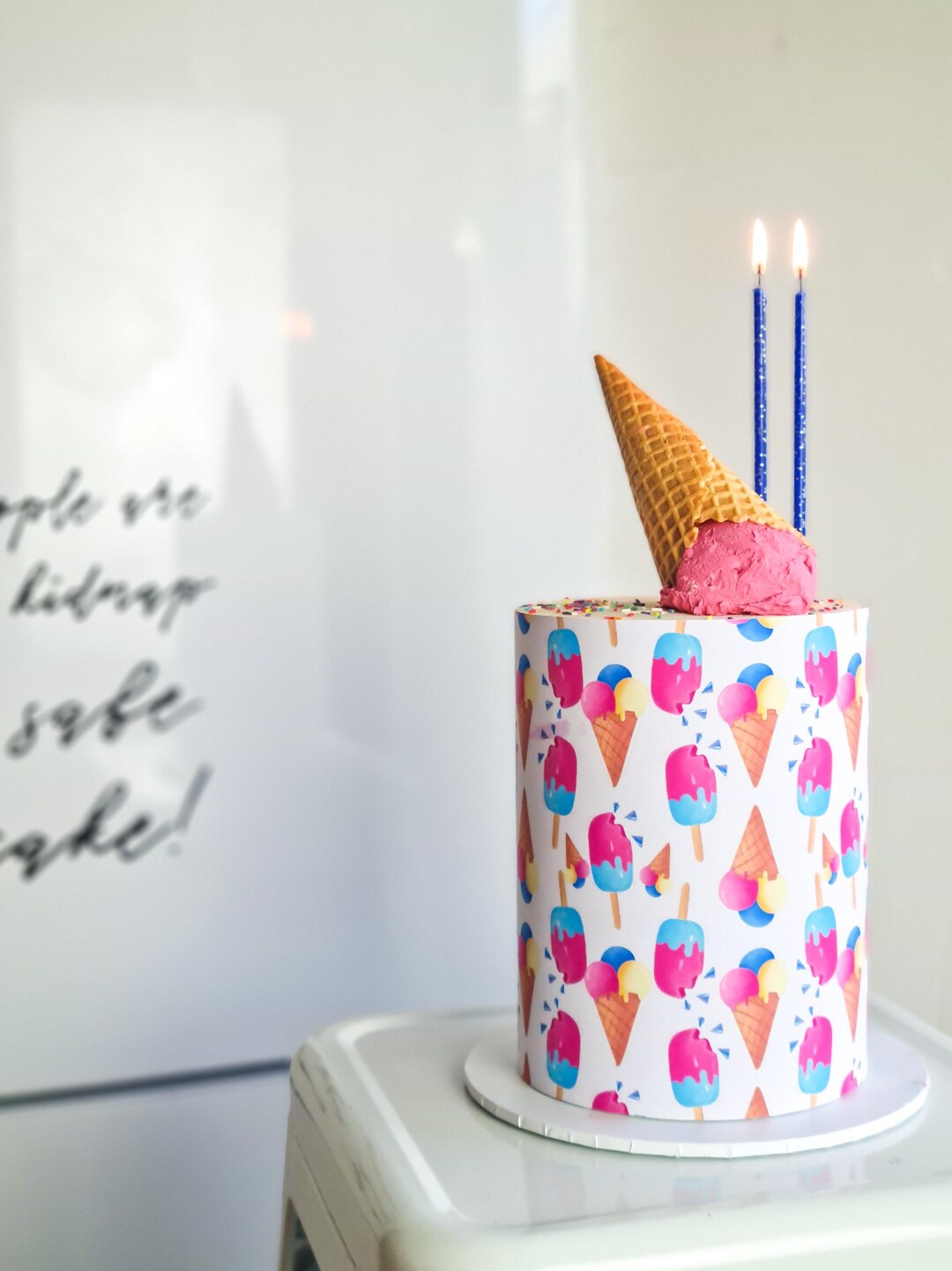 Icecream Cake Wrap - Summer Popsicle A4 Edible Image Frosting Sheet - Etsy