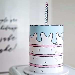 Comic Cake Wrap - A4 Drip Edible Image - Cartoon Cake Icing Sheet - Etsy