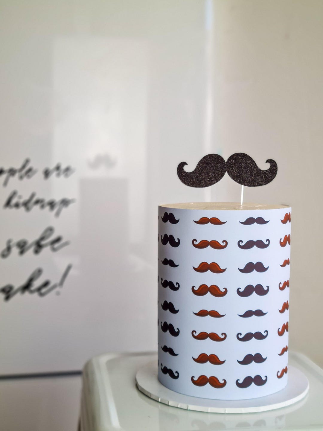 Moustache Cake Wrap - Father's Day A4 Edible Image Frosting Sheet - Etsy