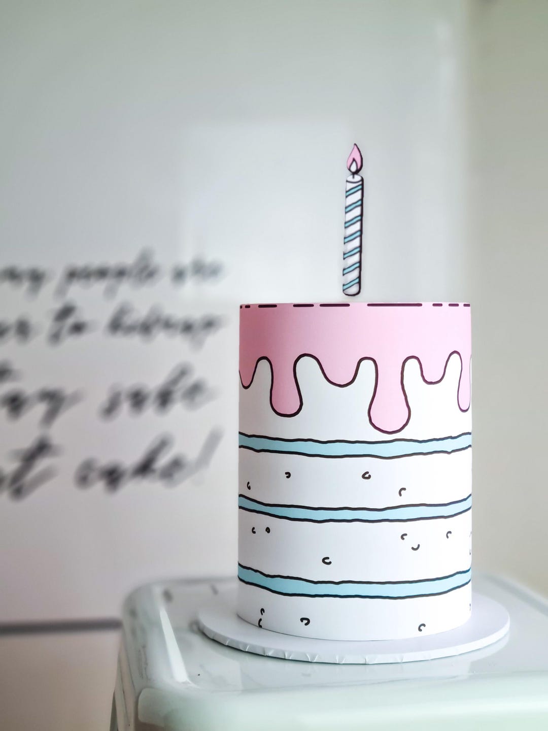 Comic Cake Wrap - A4 Drip Edible Image - Cartoon Cake Icing Sheet - Etsy