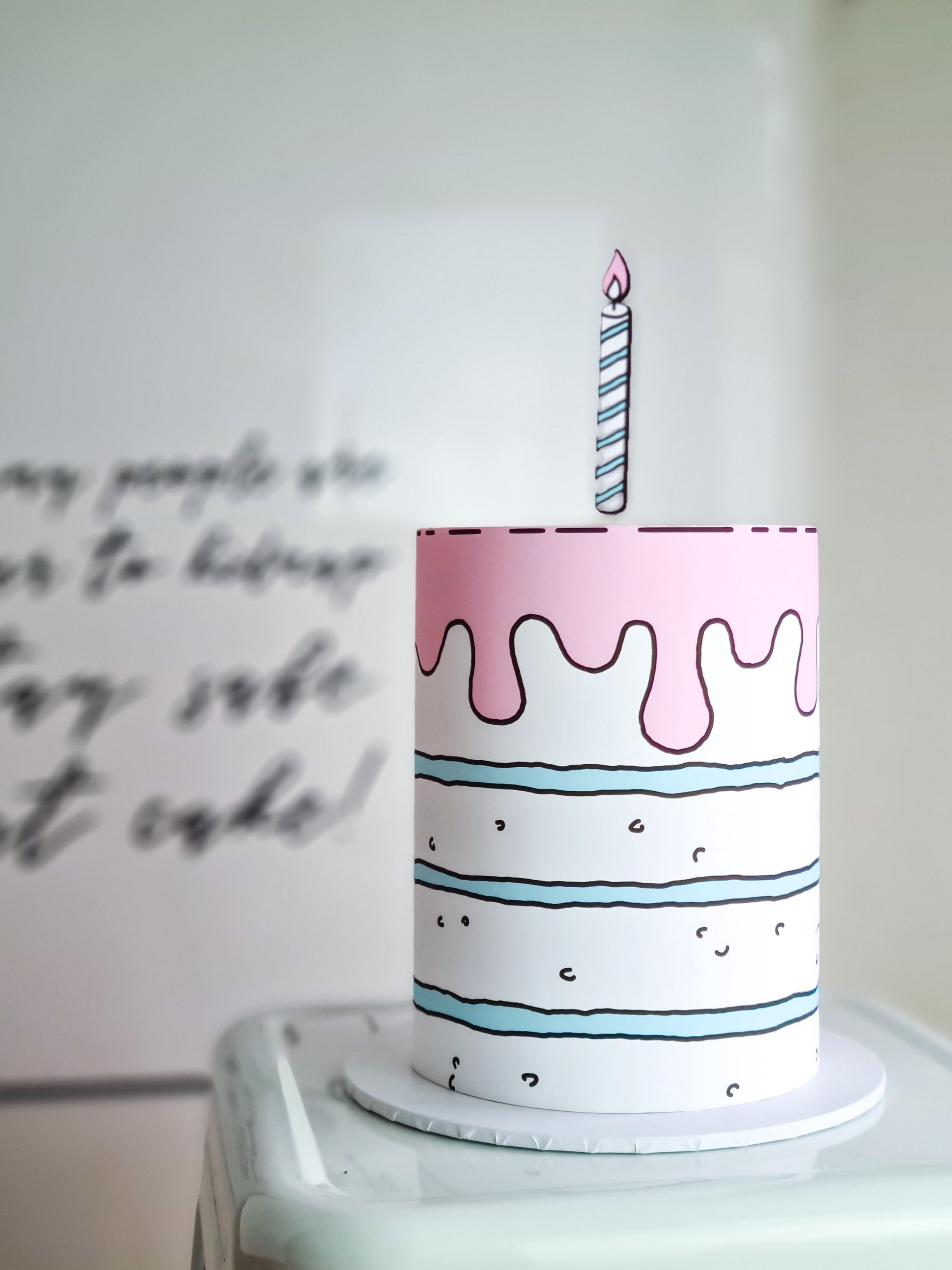 Comic Cake Wrap - A4 Drip Edible Image - Cartoon Cake Icing Sheet - Etsy