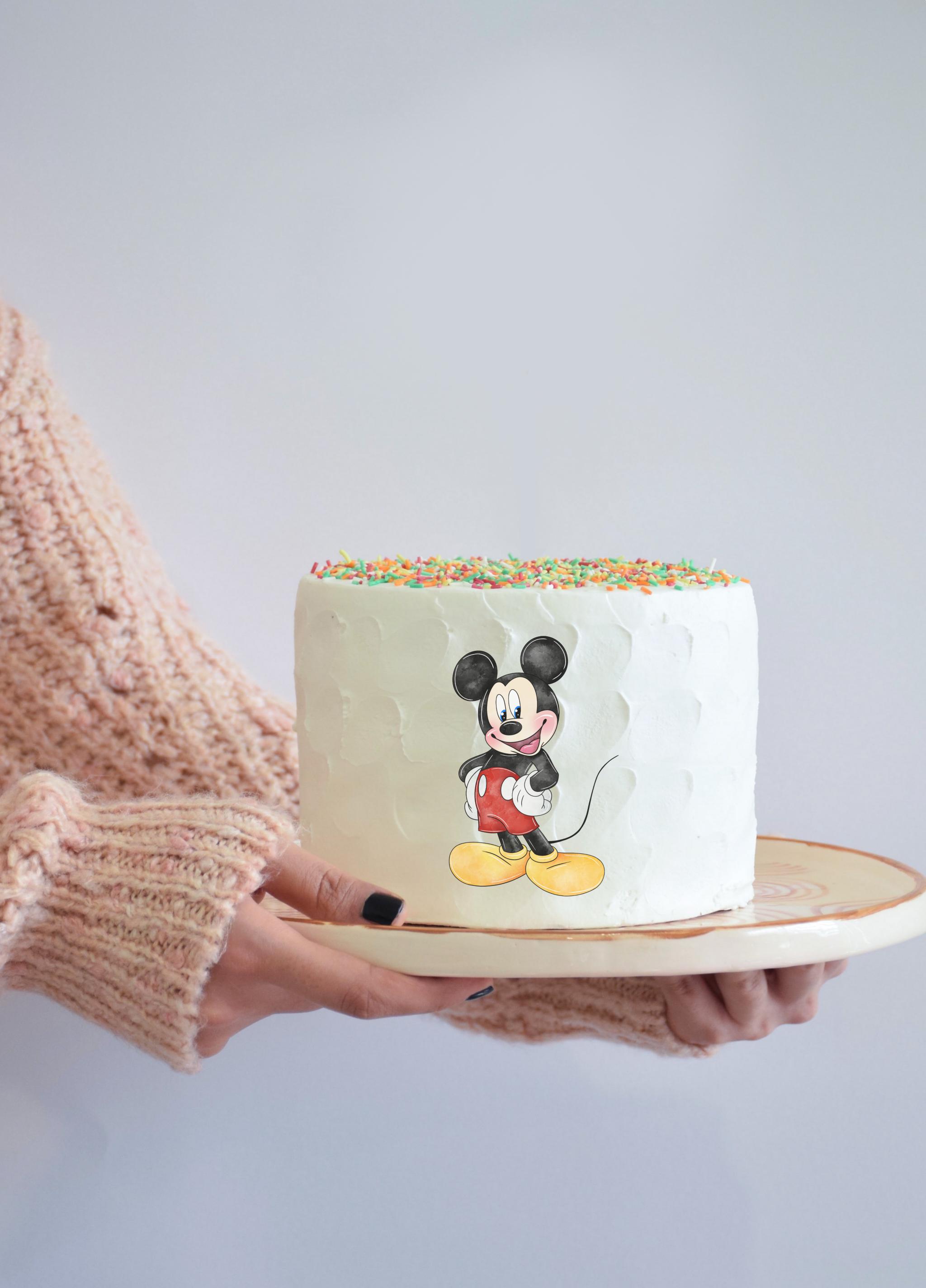 Mickey Mouse Pre-cut Edible Image - Disney Icing Topper - Etsy