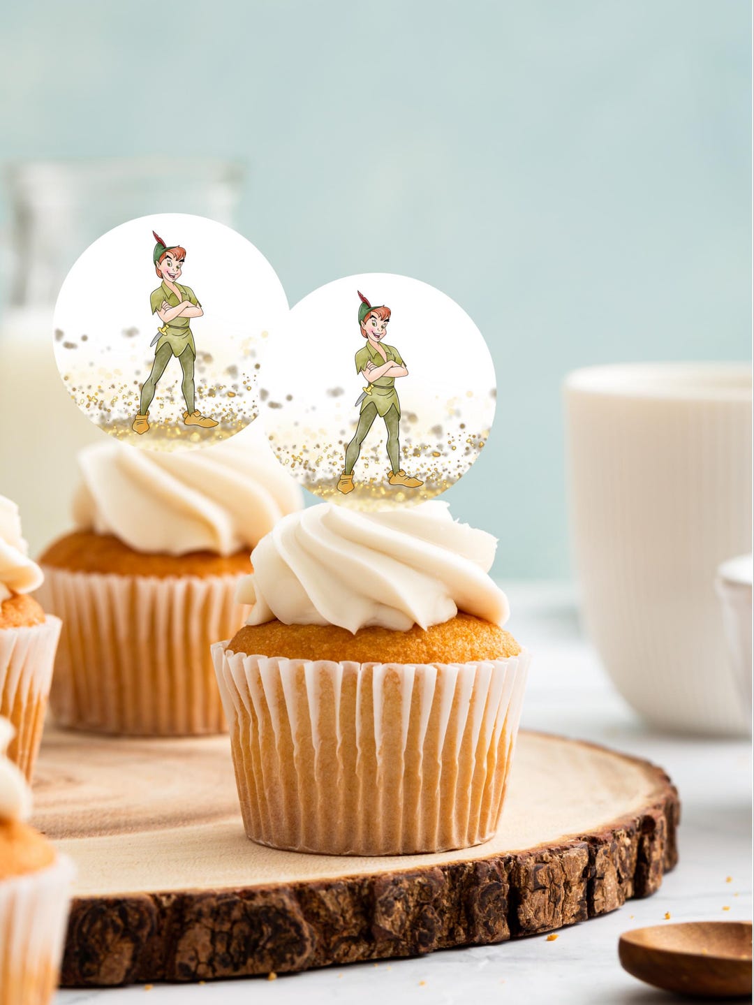 Peter Pan Cupcake Toppers 6 or 12 Pack - Disney Themed Picks - Licensed ...