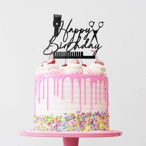 Cake Topper Barber Shop Themed Hairdresser Cake Decorations - Etsy