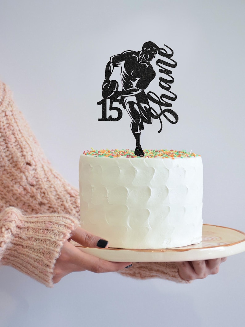 NRL Cake Topper - Rugby League AFL Footy Player Themed - Personalized ...