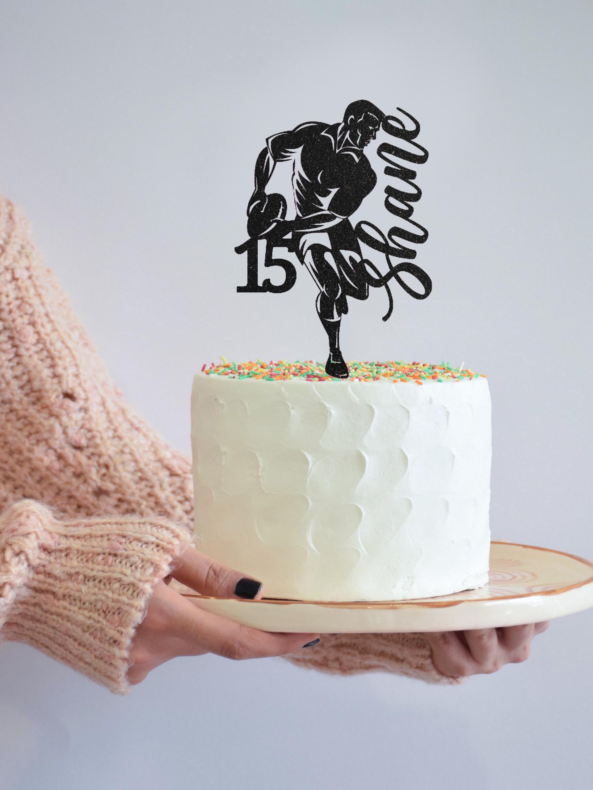 NRL Cake Topper - Rugby League AFL Footy Player Themed - Personalized ...