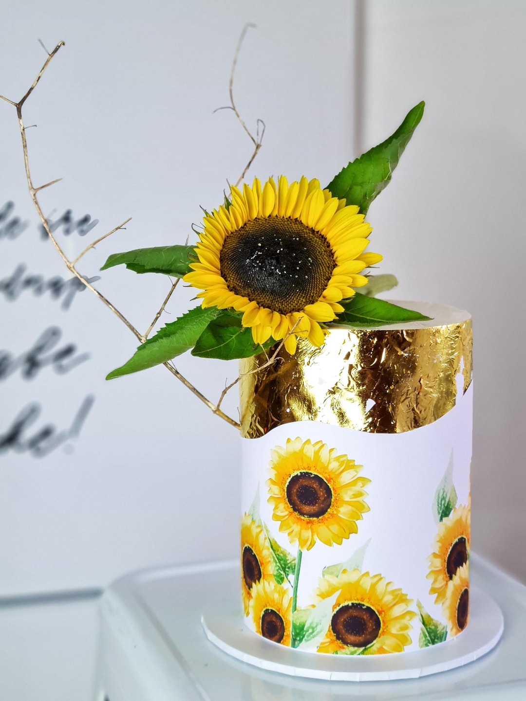 Sunflower Edible Image - A4 Cake Wrap Frosting Sheet - Etsy