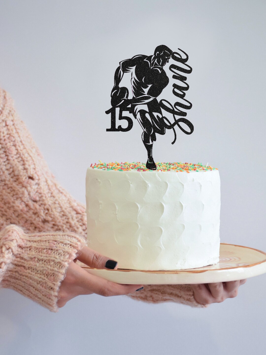 NRL Cake Topper Rugby League AFL Footy Player Themed Personalized Name ...