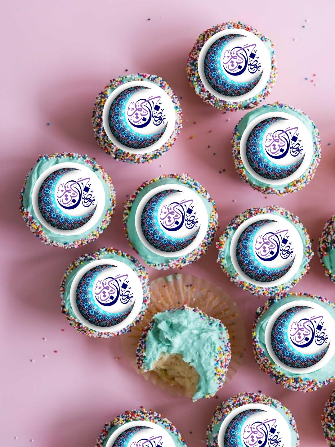 Ramadan Edible Images - Cupcake / Cookie Round Icing Toppers - Precut ...