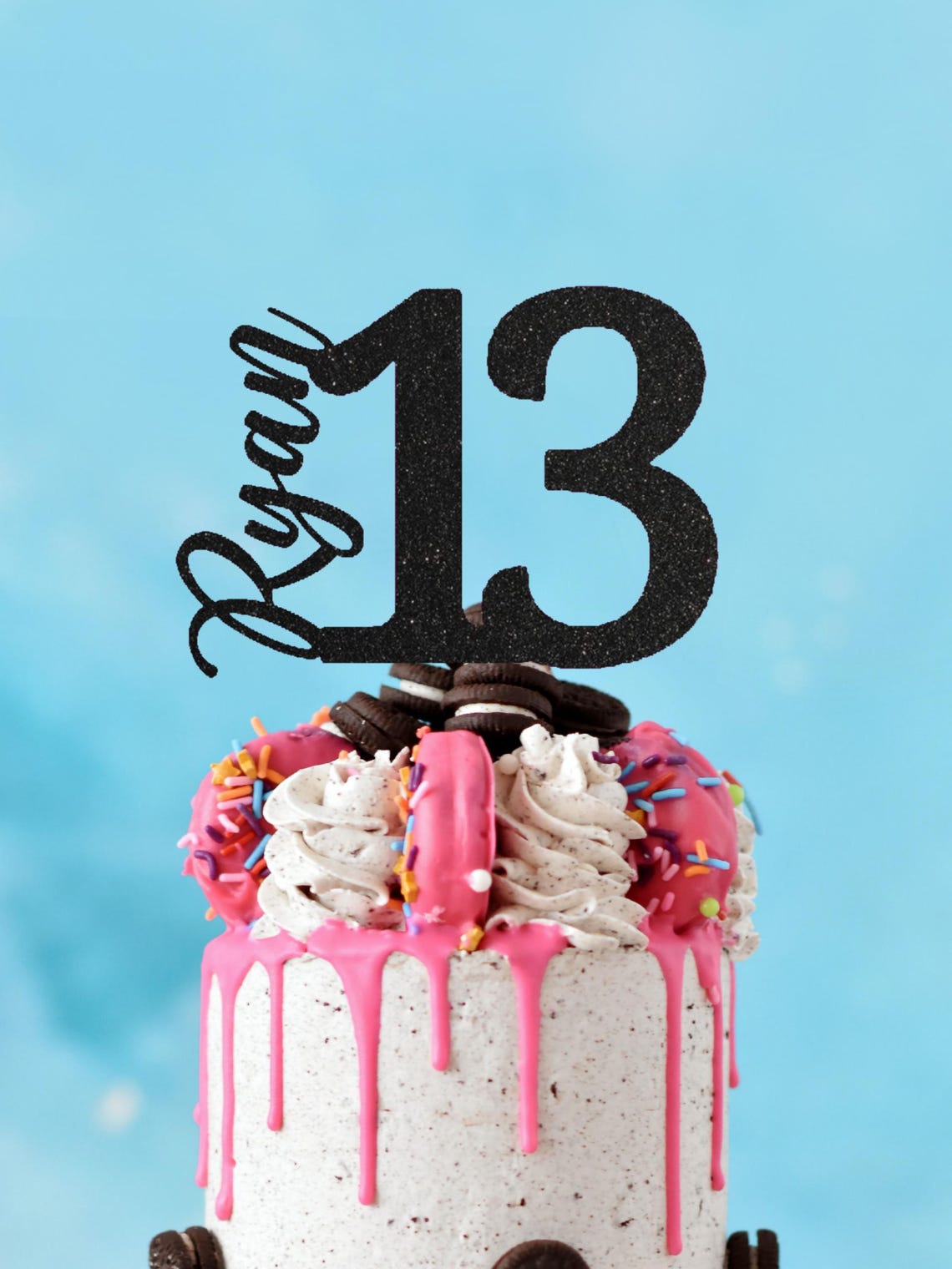 Thirteen Cake Topper - Teenager Birthday - Personalized Name + Age - Etsy