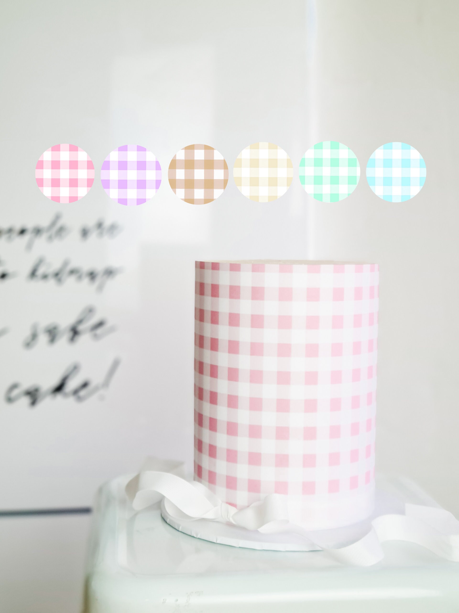 Gingham Edible Image A4 Cake Wrap Frosting Sheet - Etsy