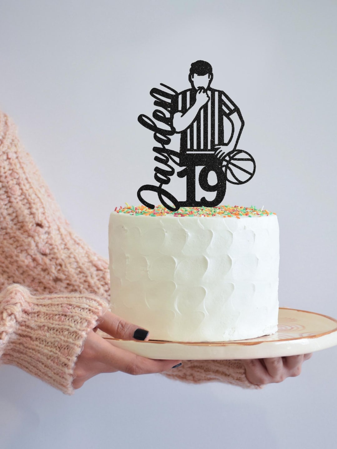 Basketball Referee Cake Topper - NBA Crew Chief Themed - Personalized ...