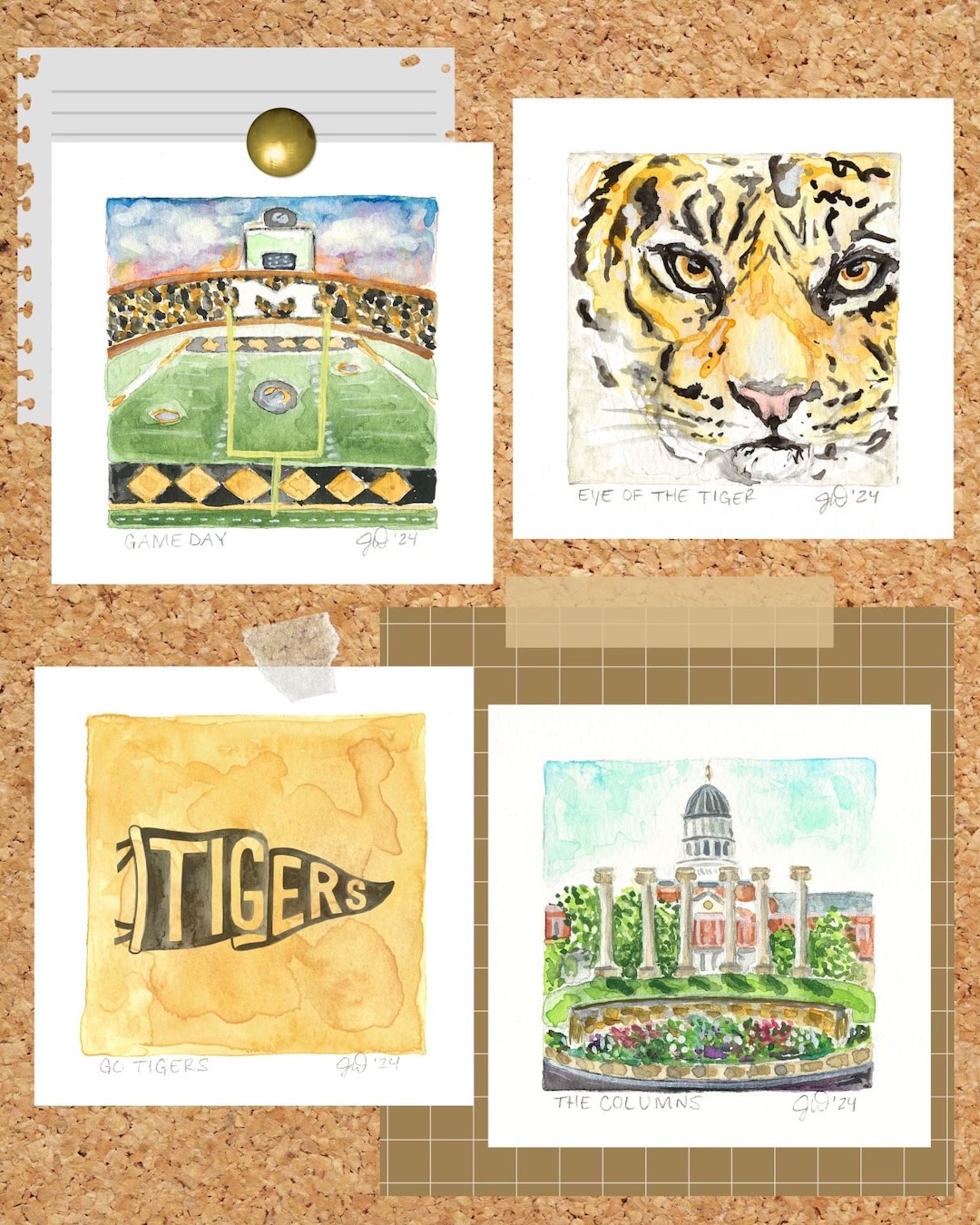 Special Edition 4"x4" Tiger Mini Art Prints - Etsy