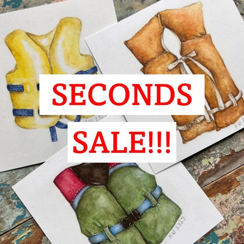 Watercolor Life Jacket Print - Etsy