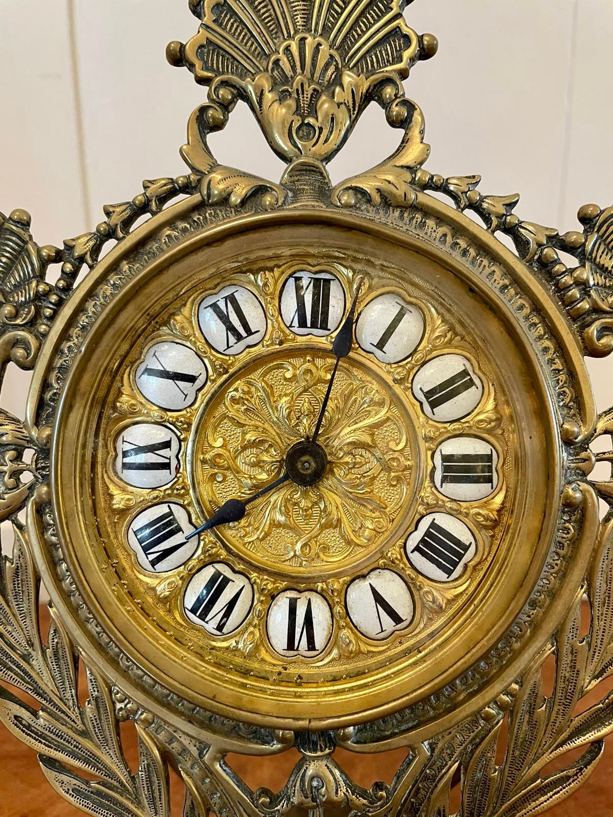 Antique Victorian Ornate Brass Desk Clock - Etsy