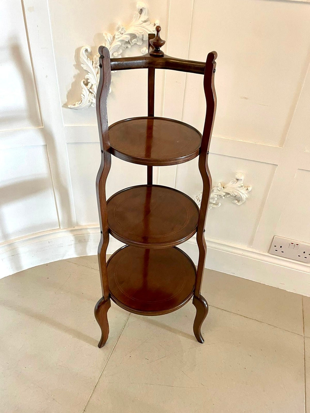 Edwardian Inlaid Three Tier Cake Stand - Etsy