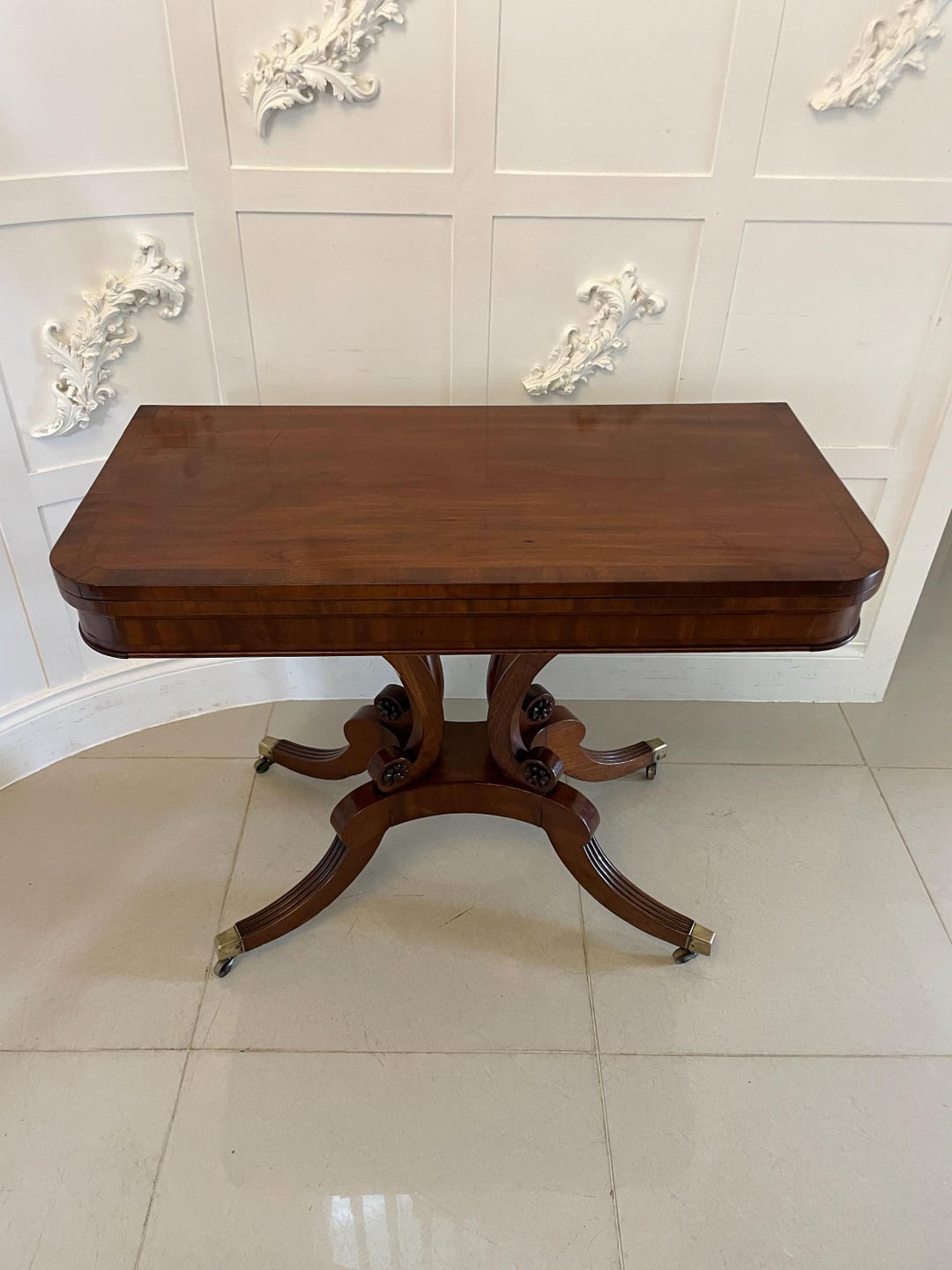 Antique Regency Quality Mahogany Card Table - Etsy