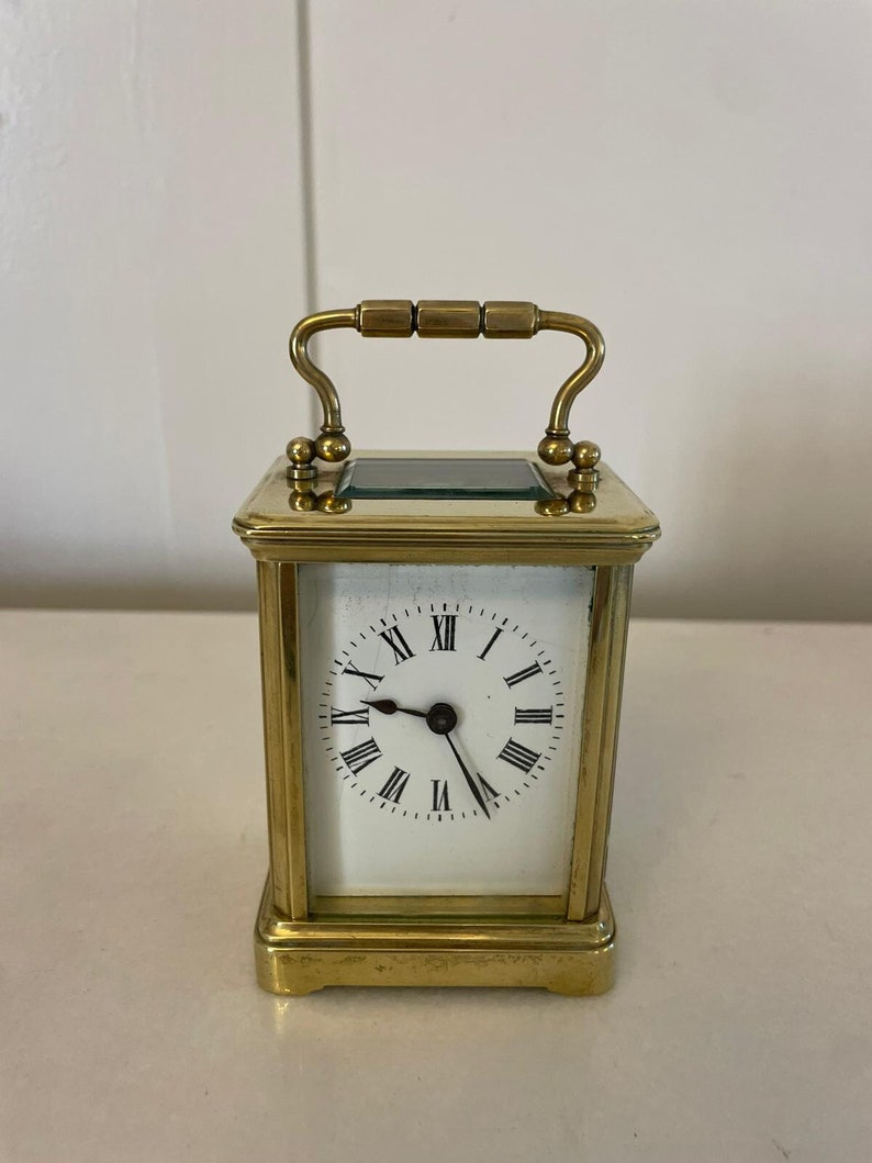 Antique Victorian Quality Miniature Brass Carriage Clock - Etsy