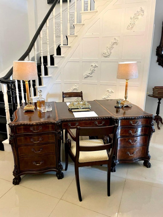 Mahogany partners desk store