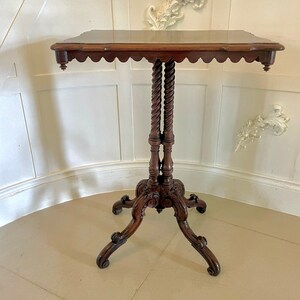 Unusual Antique Victorian Quality Figured Walnut Lamp Table - Etsy