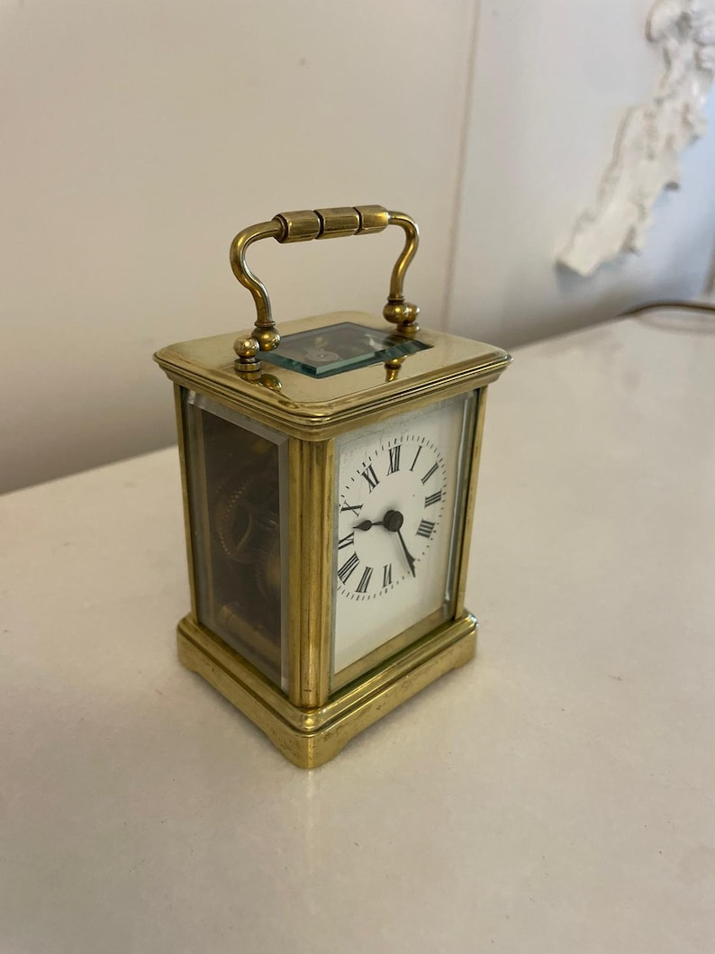 Antique Victorian Quality Miniature Brass Carriage Clock - Etsy