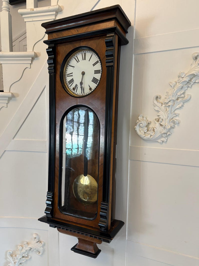 Antique Victorian Quality Figured Walnut 8 Day Wall Clock - Etsy