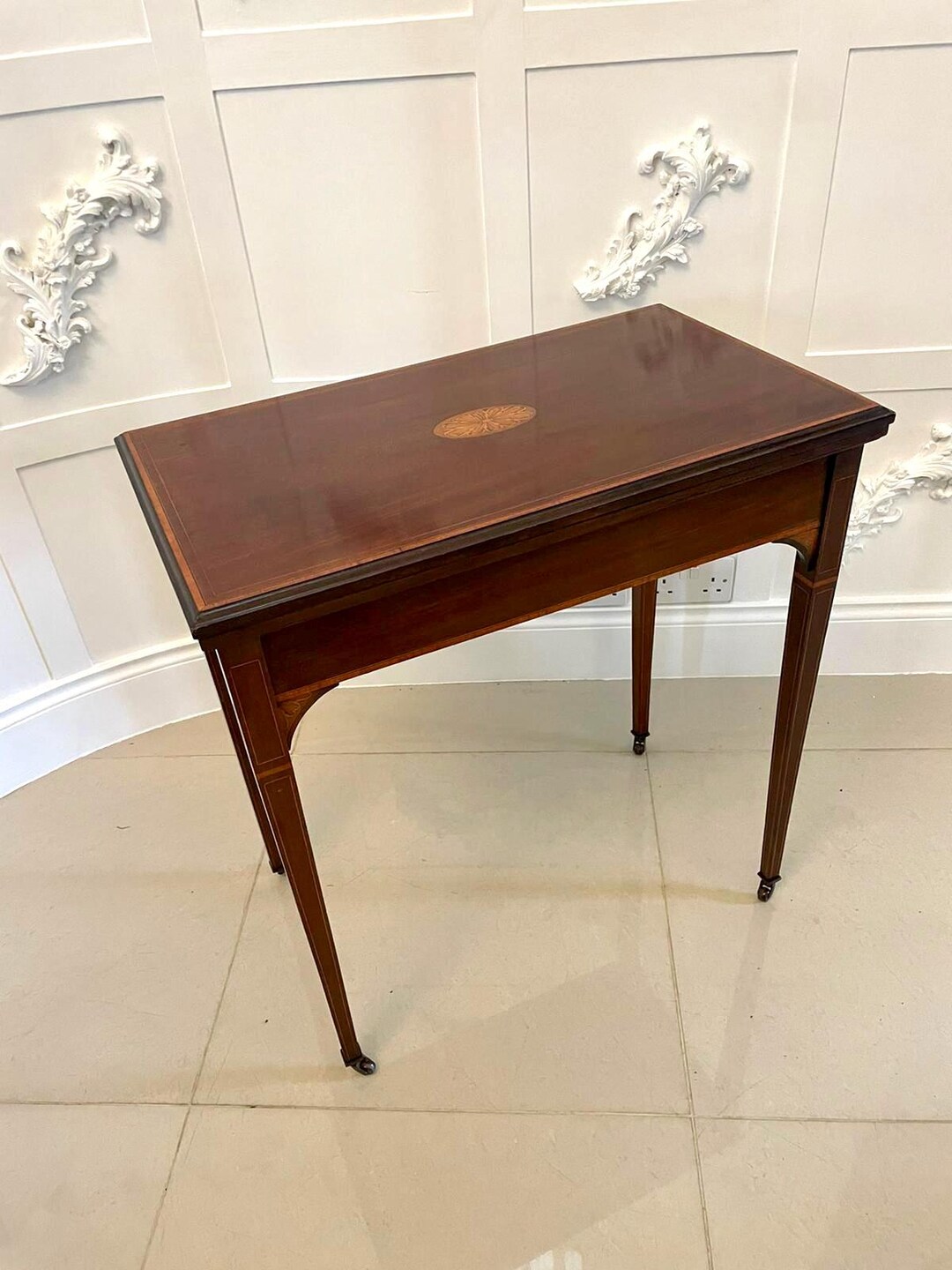 Antique Edwardian Quality Mahogany Inlaid Games Table - Etsy