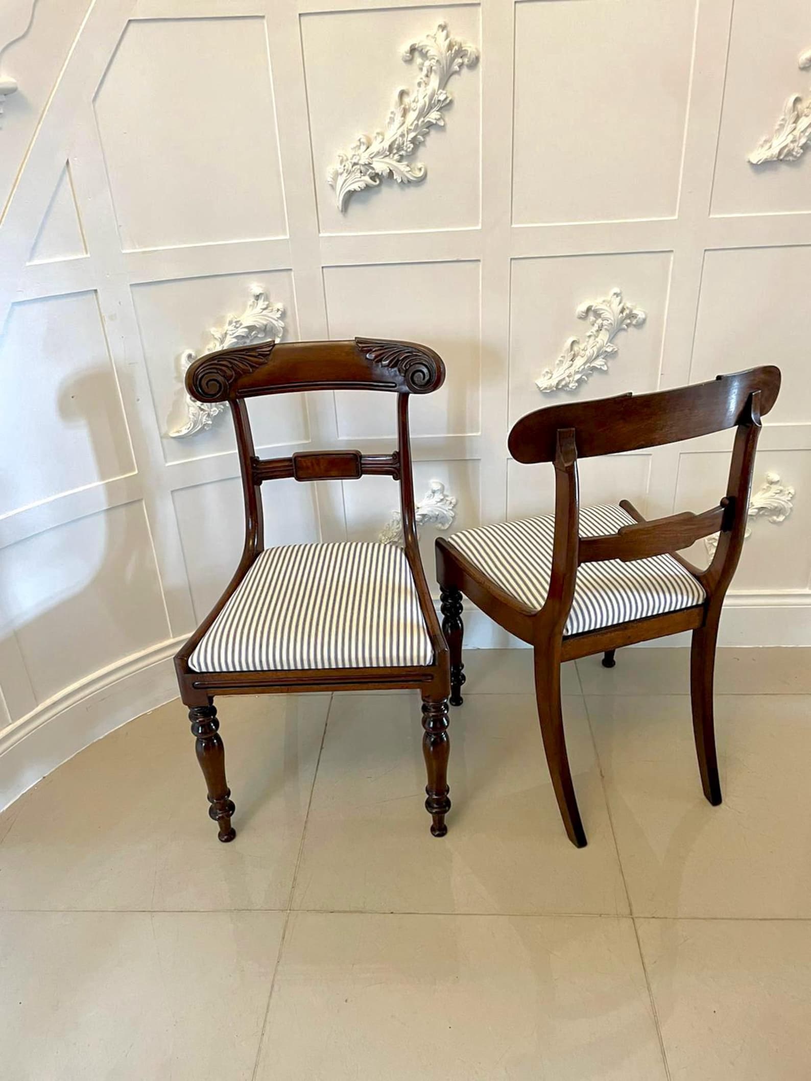 Set of 4 Antique Regency Quality Mahogany Dining Chairs - Etsy