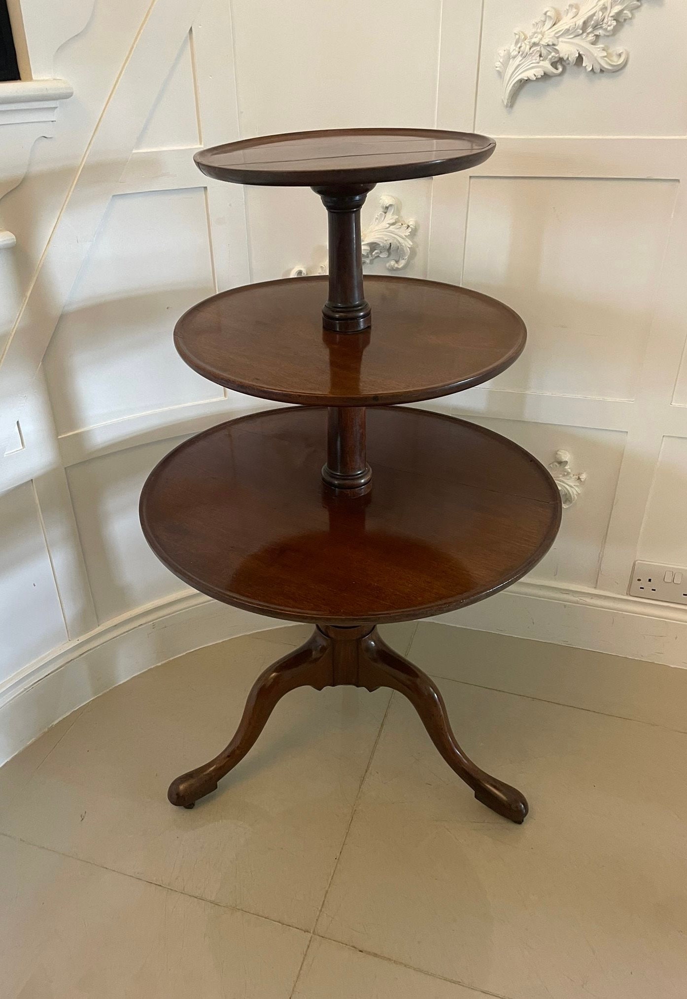 Antique George III Quality Mahogany 3 Tier Circular Dumb Waiter - Etsy