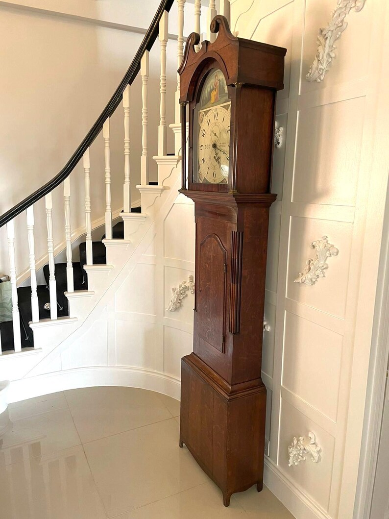 Antique Oak and Mahogany Grandfather Clock by W Prior, Skipton - Etsy