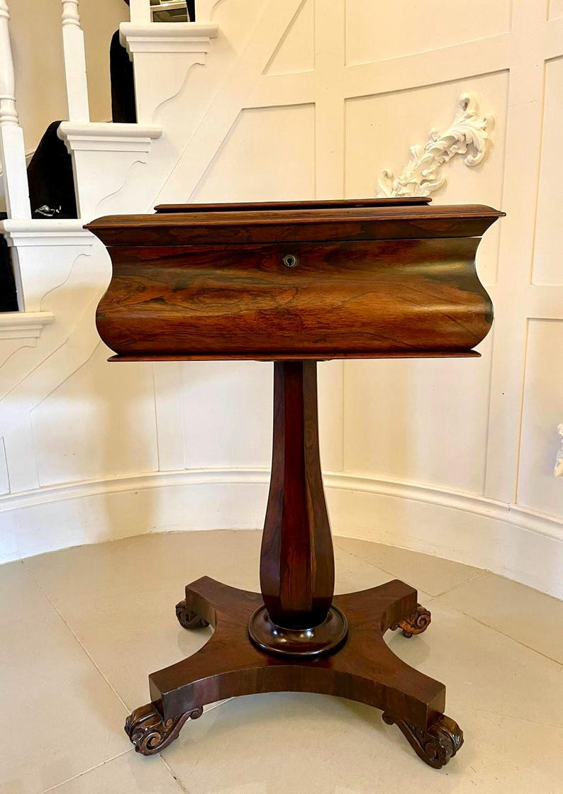 Quality Antique 19th Century William IV Rosewood Work Box - Etsy