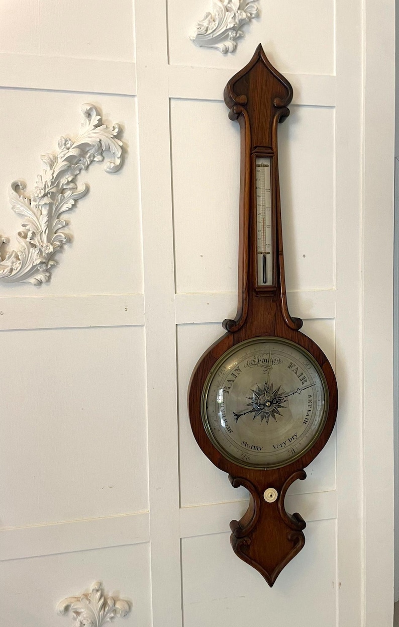 Large Antique Victorian Quality Rosewood Banjo Barometer - Etsy