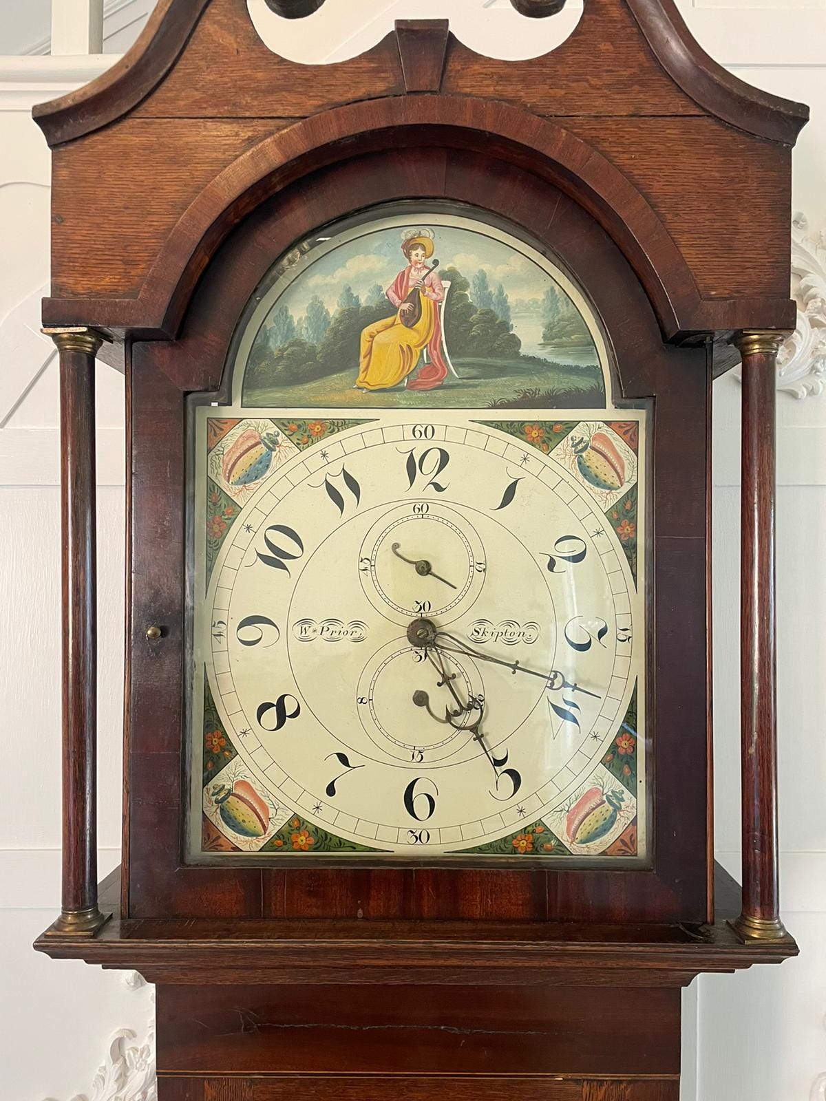 Antique Oak and Mahogany Grandfather Clock by W Prior, Skipton - Etsy