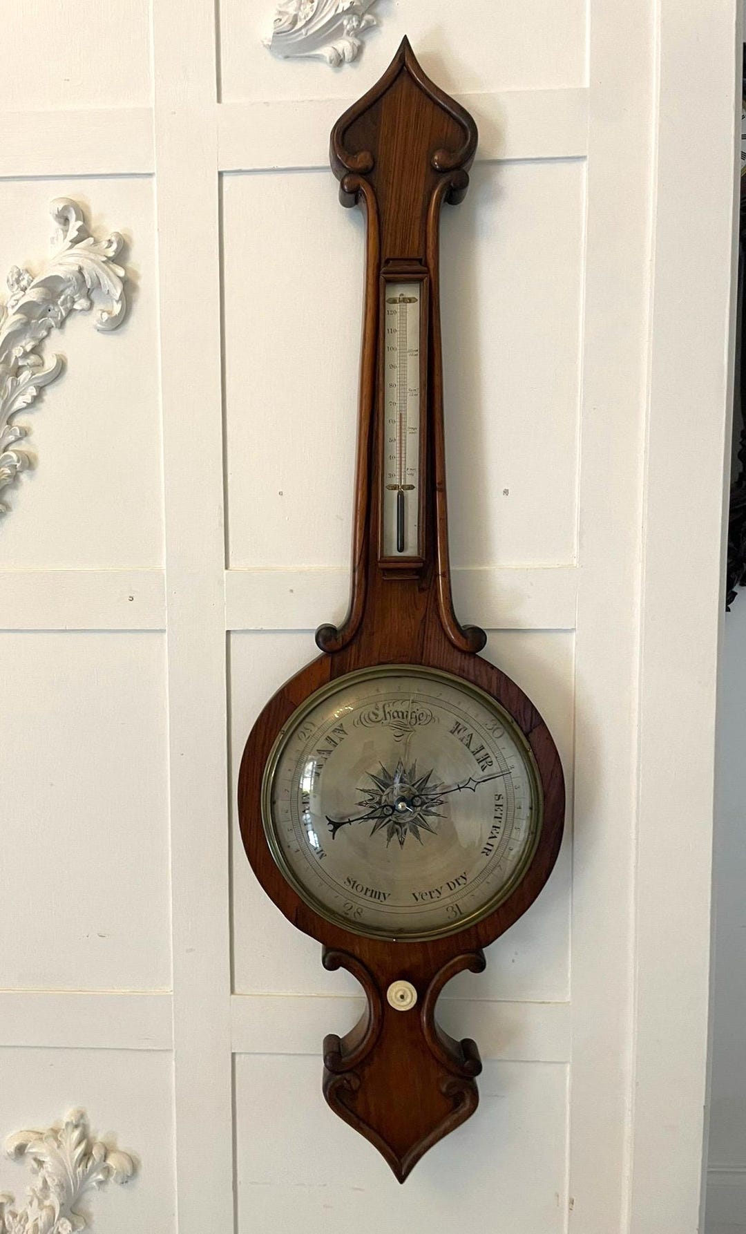Large Antique Victorian Quality Rosewood Banjo Barometer - Etsy